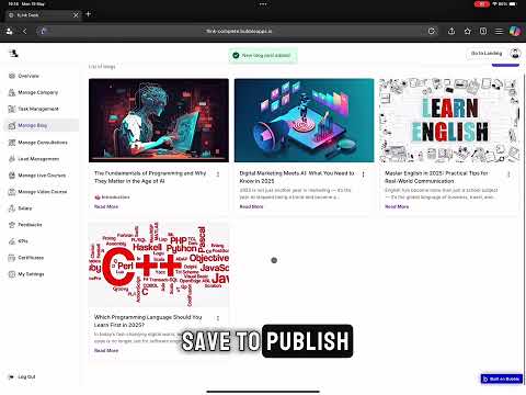 How to Manage and Publish Blogs in 1Link