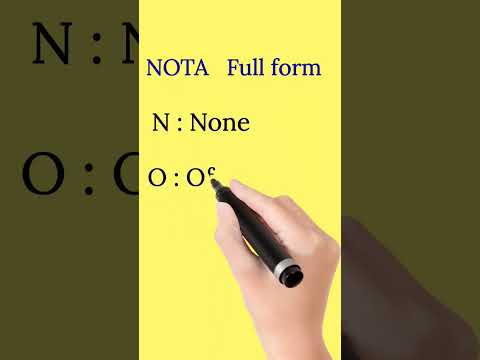N.O.T.A full form | full form of NOTA | #fullform