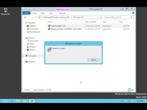 Exchange Server 2013 Installation on Server 2012 ( install Filter pack 2.0 with SP1 ) Part 04