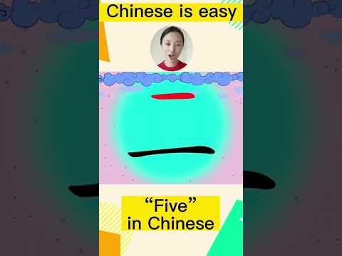 How to say five in Chinese.#youtube #chinese #ytshorts