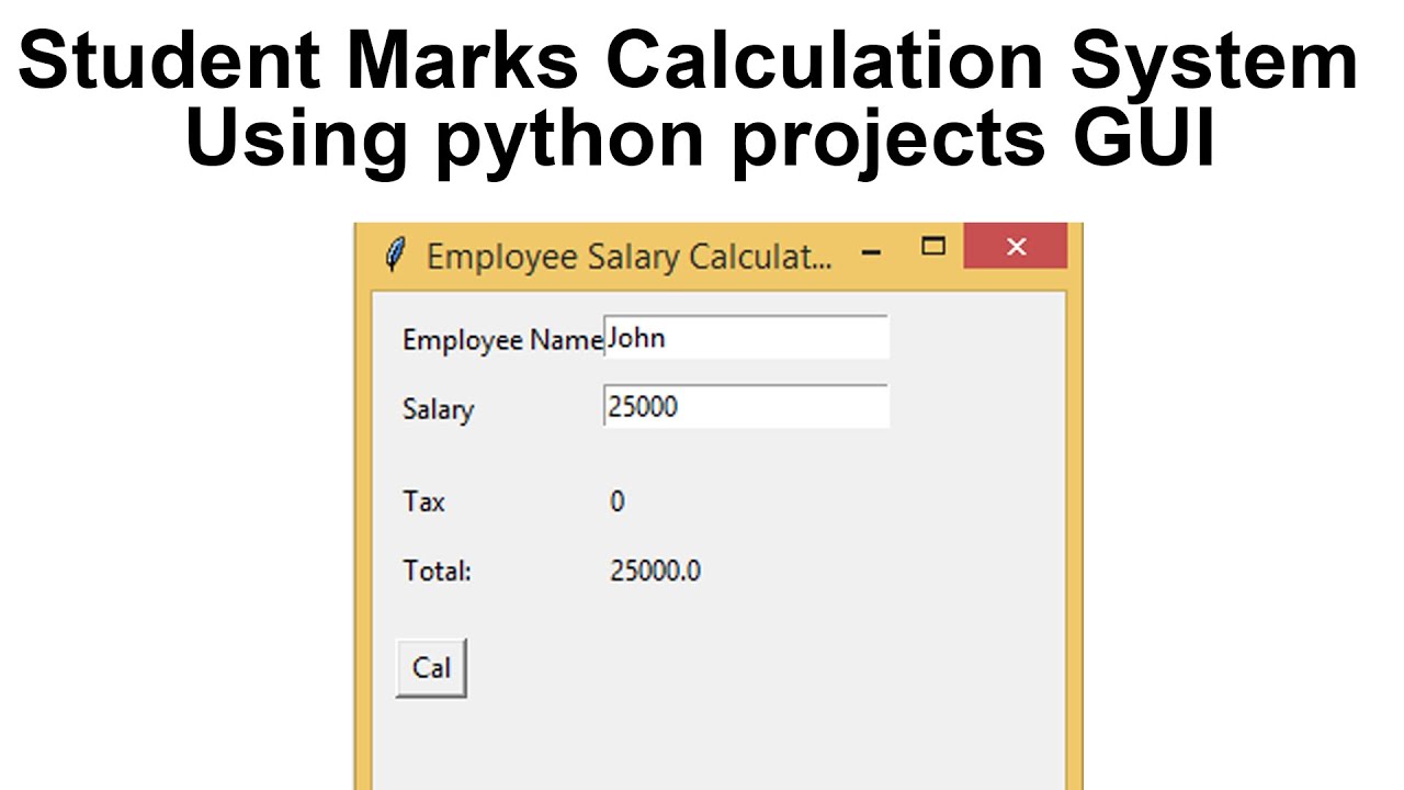Student Marks Calculation System Using python projects GUI