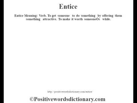 Entice definition | Entice meaning