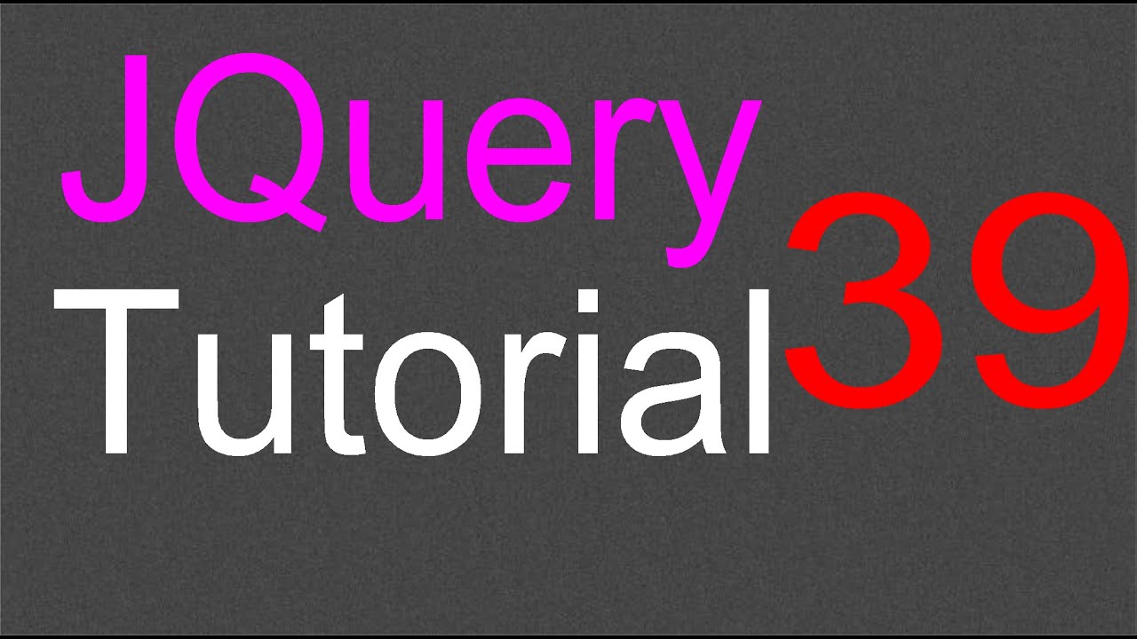 jQuery Tutorial for Beginners - 39 - Vertical menu