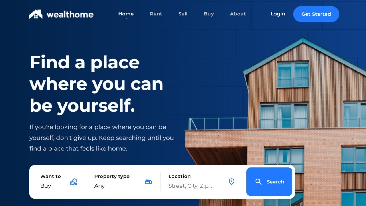 Real Estate Website Design Using HTML, CSS & JavaScript | Free Source Code