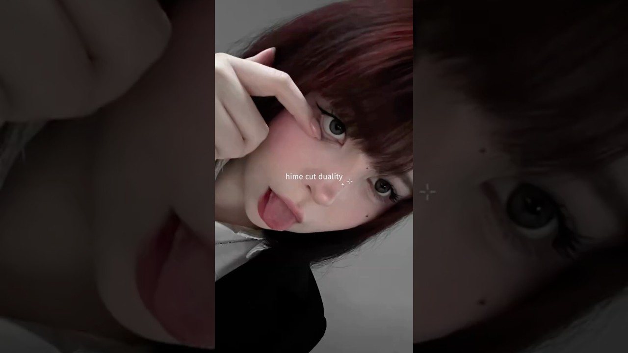 hime cut haircut duality #hime #himecut #douyin #redhair