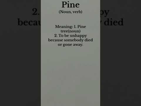 Pine Meaning in English Grammar | Vocabulary #english #vocabulary #englishgrammar