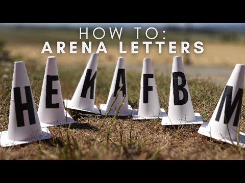 Making dressage arena letters at home