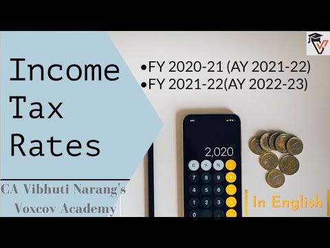 Income Tax & Surcharge Rates in English for FY 2020 - 21 & FY 2021-22