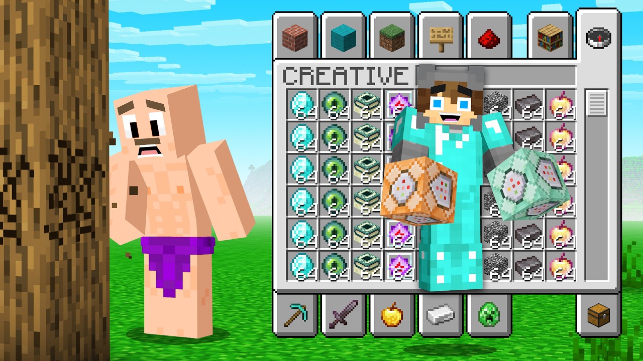 Secretly Using CREATIVE MODE to Beat Minecraft...
