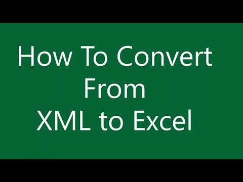 How To Import XML To Excel