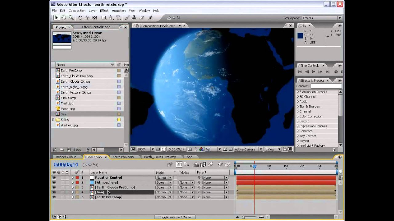 Creating a Realistic 3d Earth using only AE