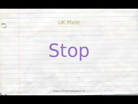 How to pronounce stop