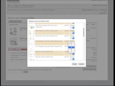 Adding Saleabration items to my shopping Cart online