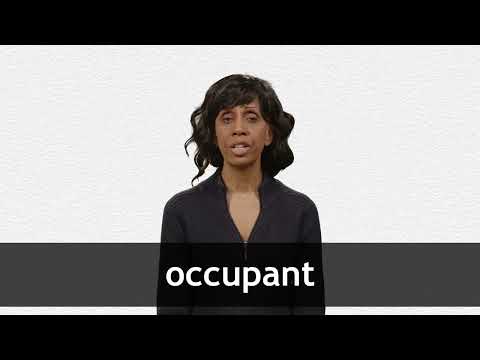 OCCUPANT definition and meaning | Collins English Dictionary