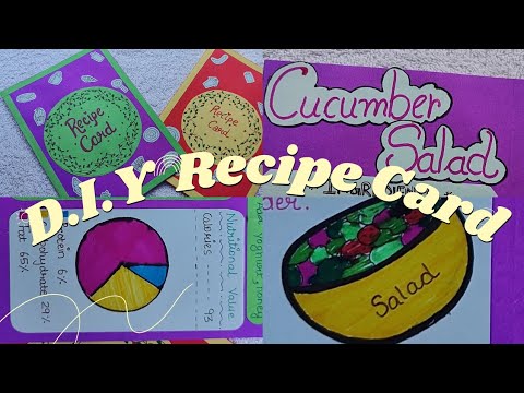 Recipe Card| D.I.Y| School Project| Science| #diy #craft #card