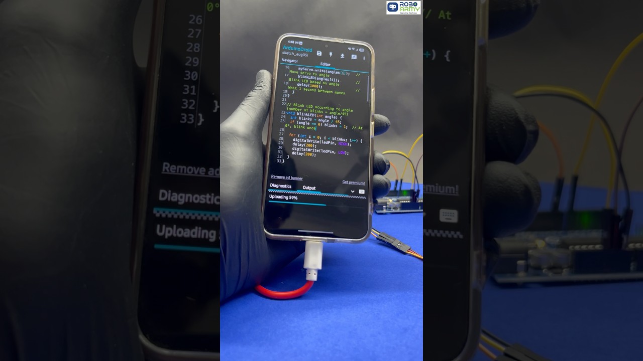 Program Arduino Without Laptop! 💻❌📲 #ArduinoDroid #roboarmy #arduino #shortsviral