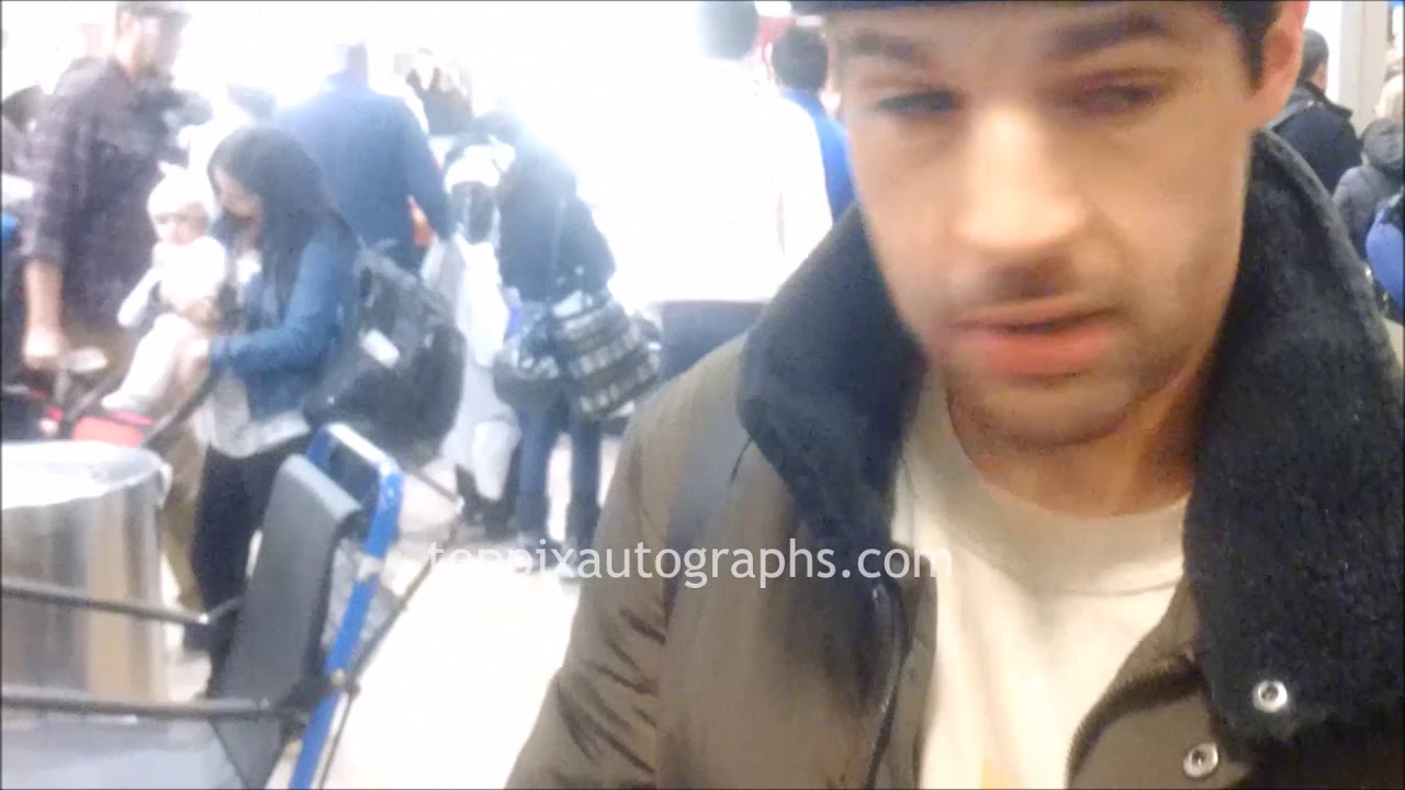 Christopher Abbott signs autographs for TopPix