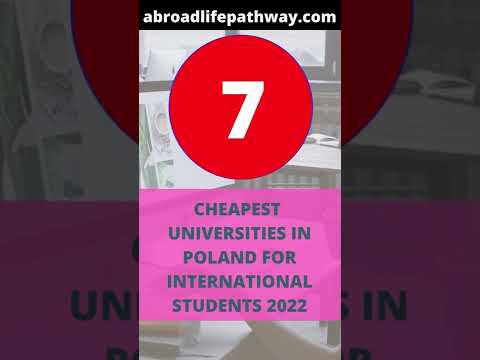 7 Cheapest Universities in Poland for International Students 2022 #studyInPoland2022 #shorts