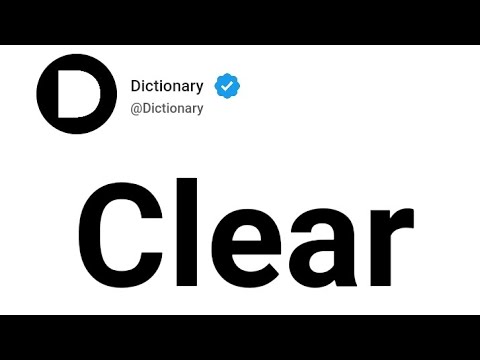 Clear Meaning In English