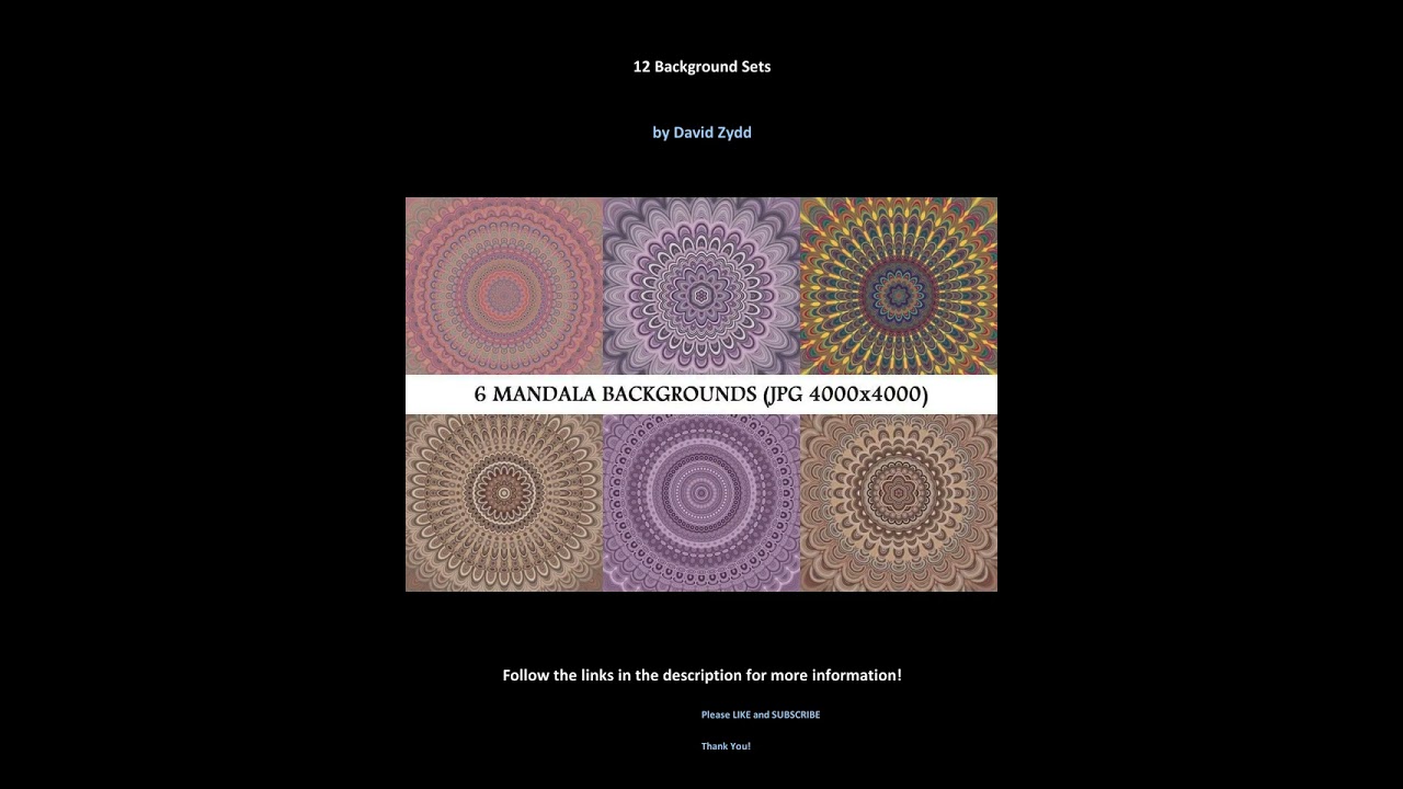 12 Background Sets by David Zydd