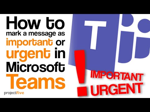 How to mark a message as 'Important' or 'Urgent' in Teams