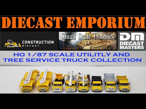HO 1/87 Scale Utility and Tree Service Truck Collection-No Commentary