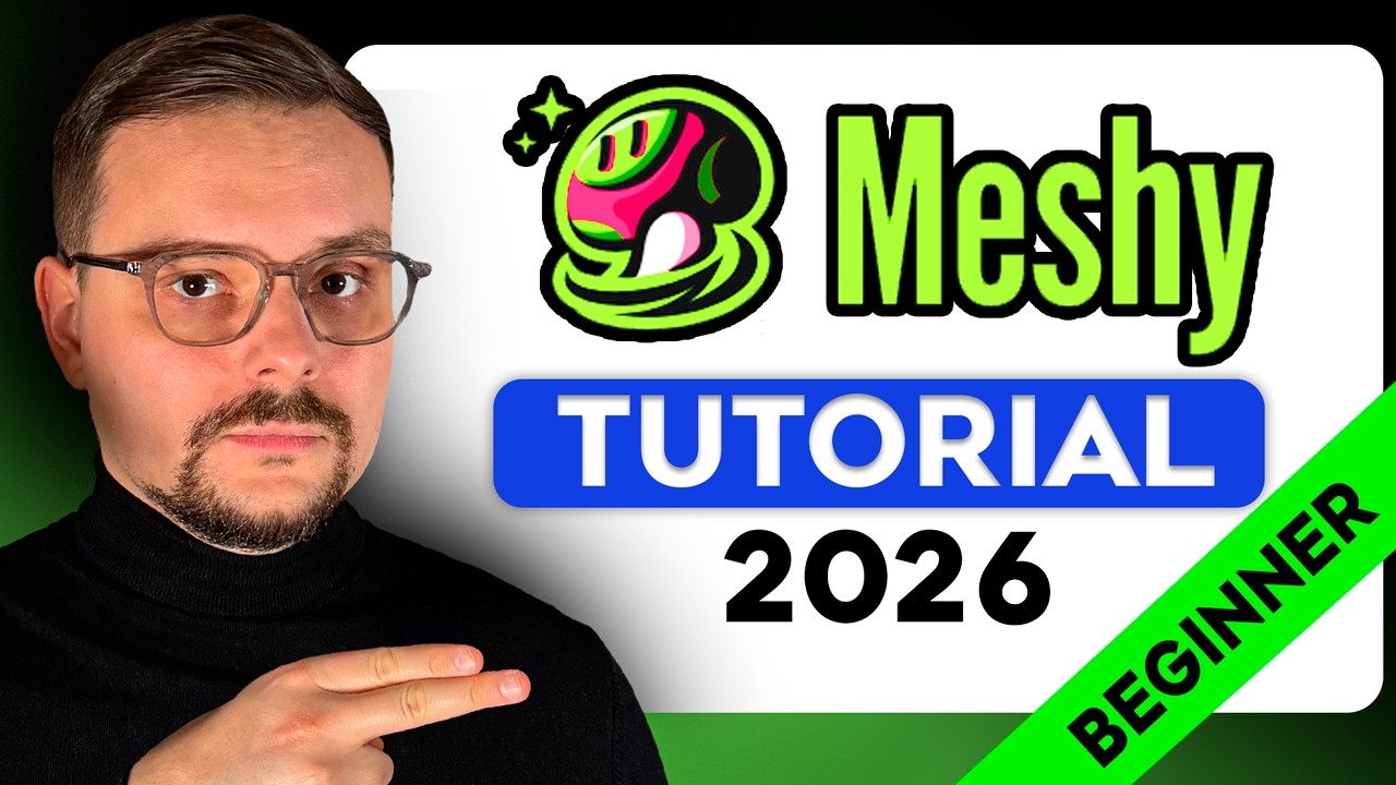 Meshy AI Tutorial - 2026 | 2D to 3D AI | How to Use Meshy AI
