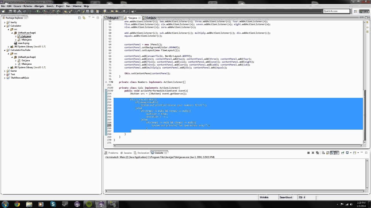 Java Tutorial: Basic GUI Calculator Part 2