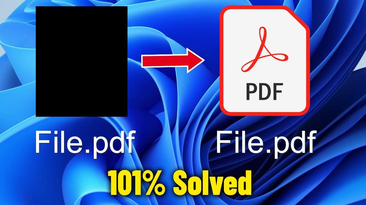 PDF icons in Desktop Turned Into Black Squares in Windows 11 / 10 /8/7 - How To Fix Black Icon pdf ✅