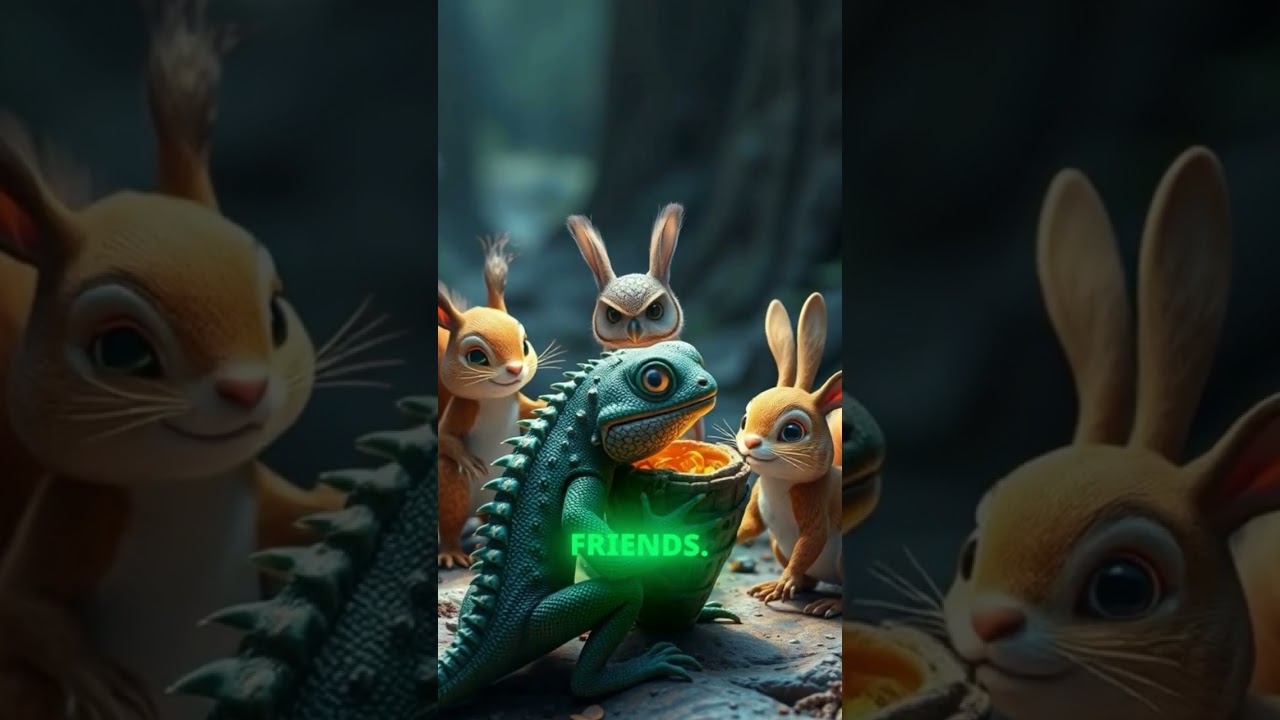 The Little Lizard’s Hidden Treasure #shorts #cartoon