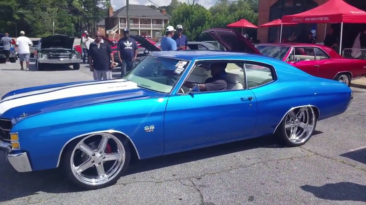 NFL 25 PRO RIDERS- Paul's 71 Chevelle ss, Budnik wheels, 454 / Grown Folks Cafe Muscle Car Show 2k18