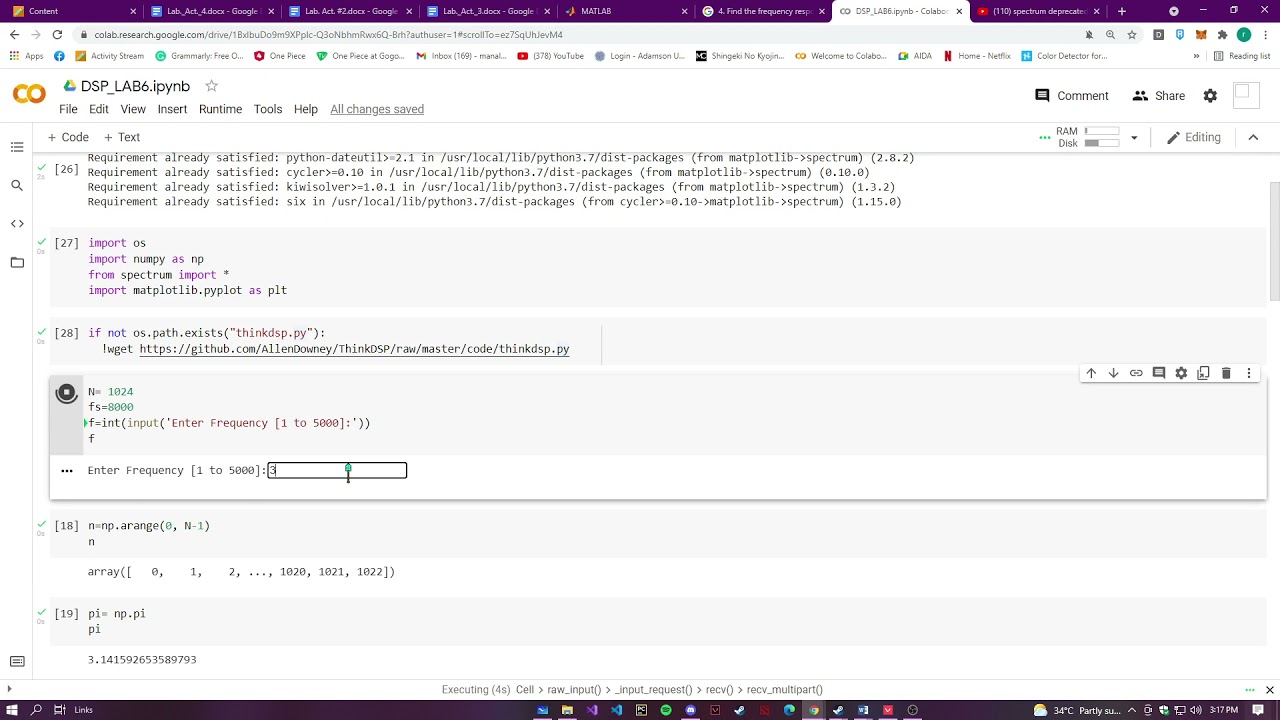 Digital Signal Processing Prelim Exam #6 Simulation