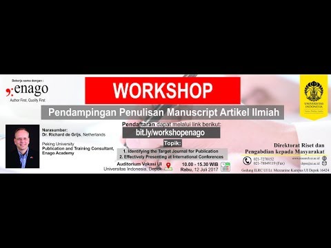 Workshop Pendampingan Penulisan Manuscript Artikel Ilmiah