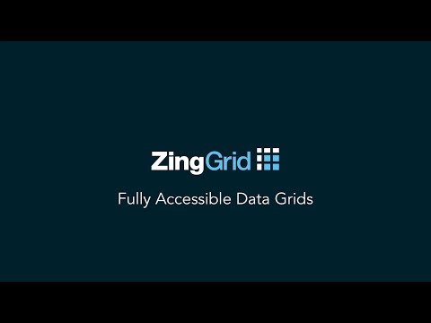 Accessible Data Grids with ZingGrid