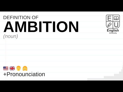 AMBITION meaning, definition & pronunciation | What is AMBITION? | How to say AMBITION