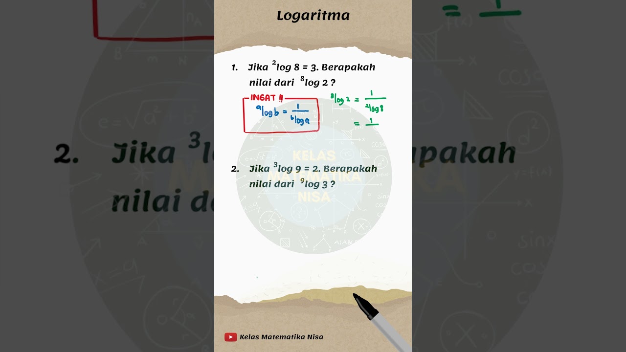 Logaritma itu GAMPANG !! Contoh soal sifat logaritma #shorts #matematikasma #logaritma