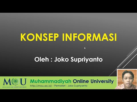Konsep Informasi   Apa sih data dan Informasi itu   MOU
