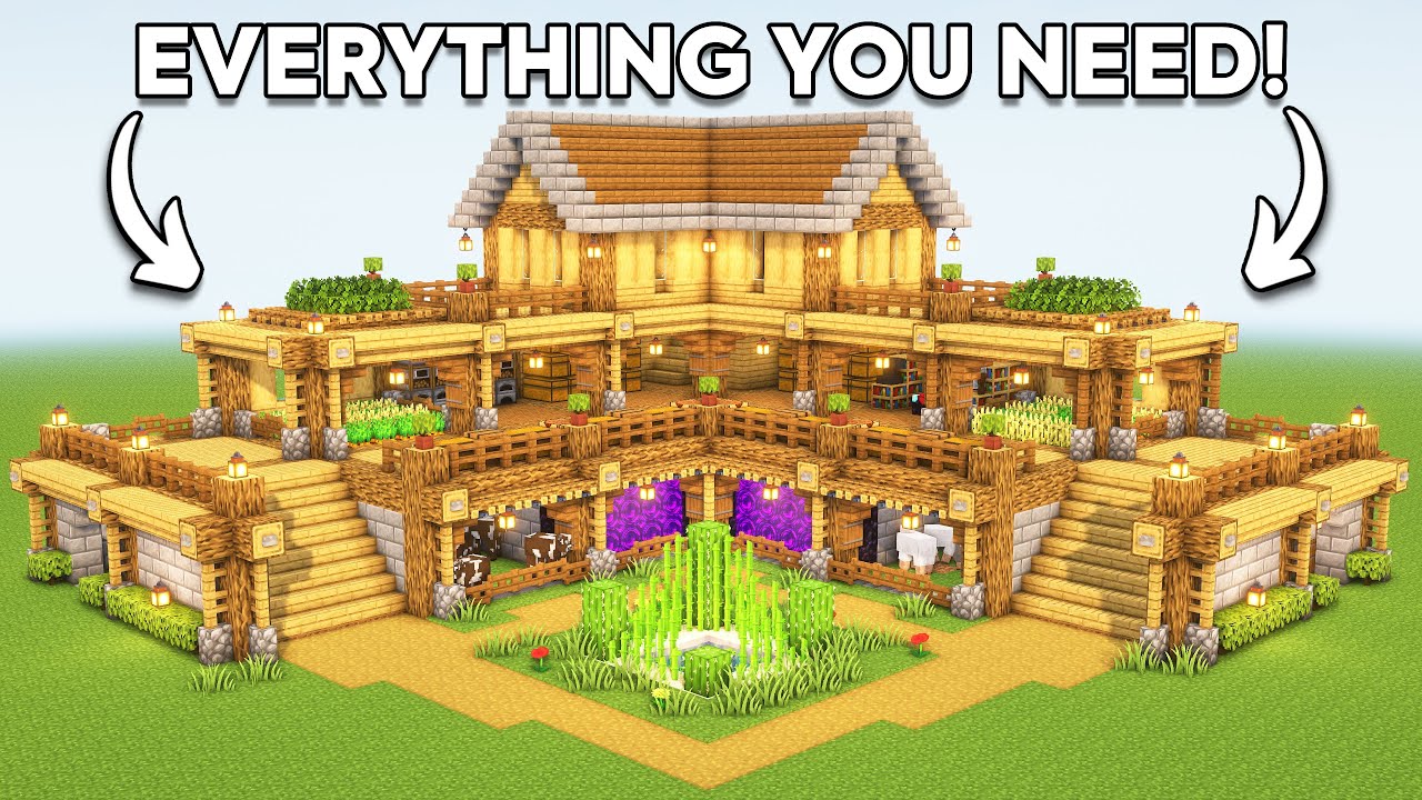 Minecraft: The Ultimate Survival House Tutorial🏠🛠️ - Minecraft Builders