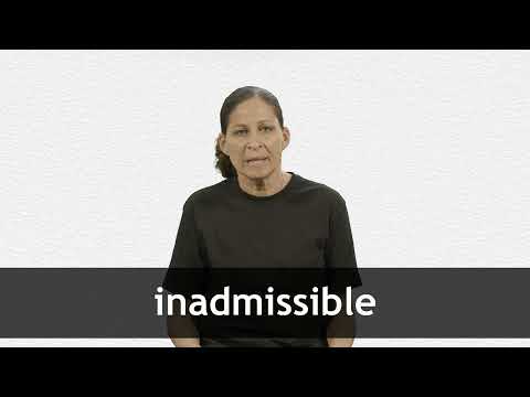English Translation of “INADMISSIBLE” | Collins French-English Dictionary