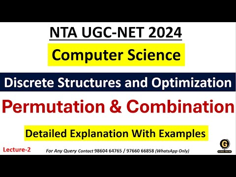 Permutations and Combinations-Discrete Structures and Optimization Video Lecture - Crash Course ...