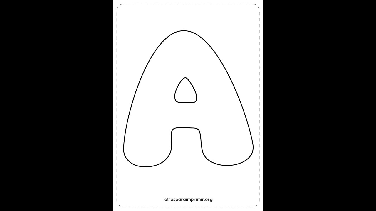 LETRA A PARA IMPRIMIR - MOLDES