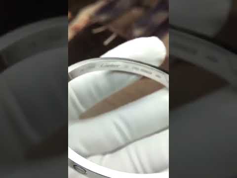 18k white gold regular model cartier love bracelet
