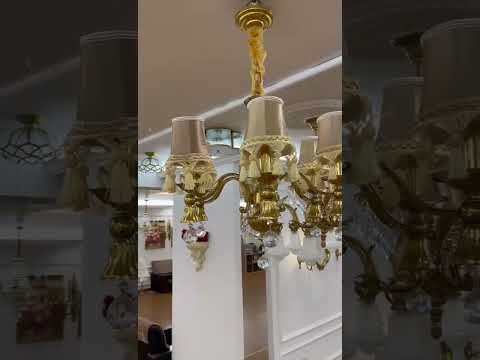 6 Lights Brass Crystal Chanelier Antique Brass Chandelier Lights