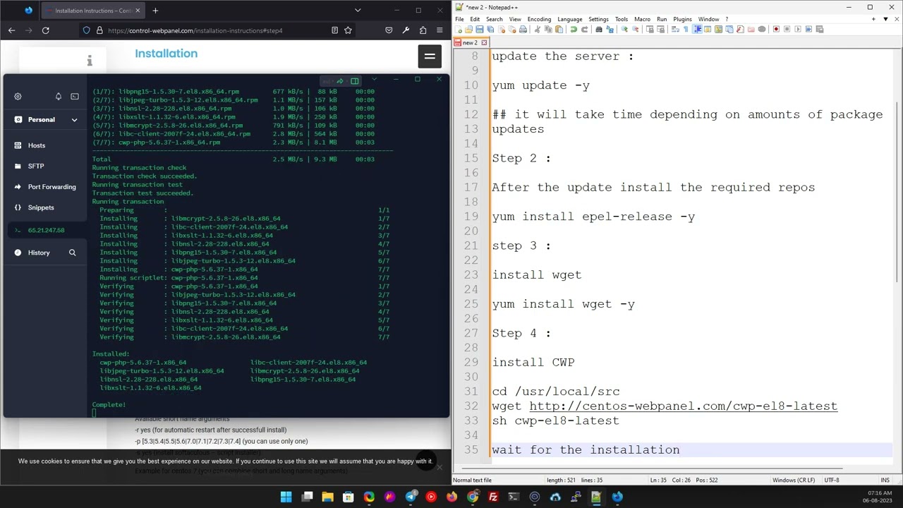 CWP - Control Web Panel Installation Steps on Centos stream OS - https://www.alphagnu.com