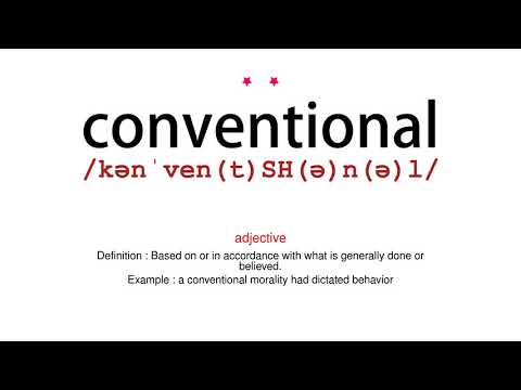 How to pronounce conventional - Vocab Today