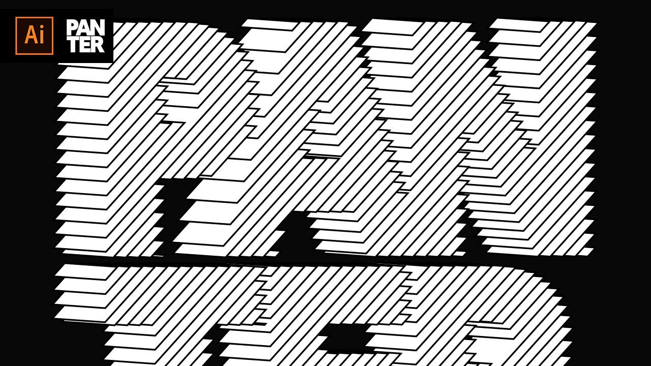 Sliced Paper Text Effect in Illustrator