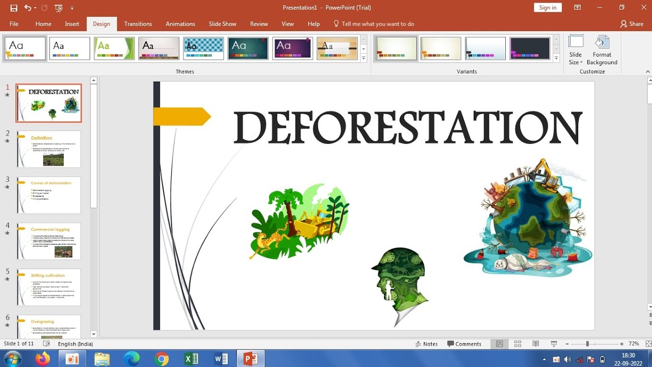Make a Modern PowerPoint Presentation | Deforestation PowerPoint Presentation |