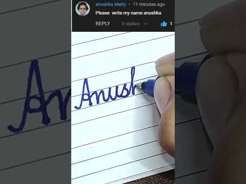 “Anushka” How to Write Your Name in Cursive Writing | #shorts
