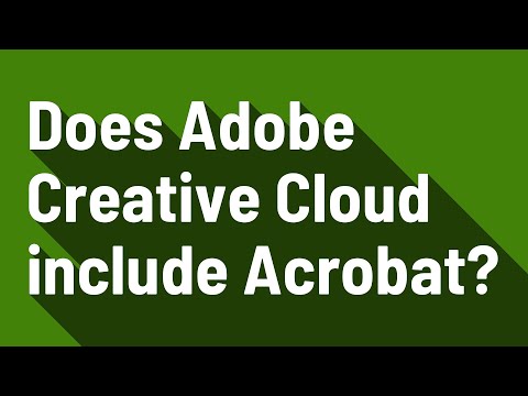 Does Adobe Creative Cloud include Acrobat?