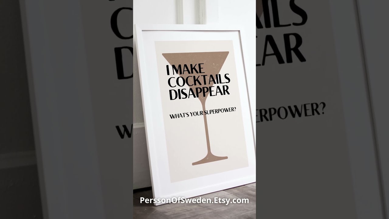 What Is Your Superpower? I Make Cocktails Disappear What's Your Superpower Funny Cocktail Print Bar